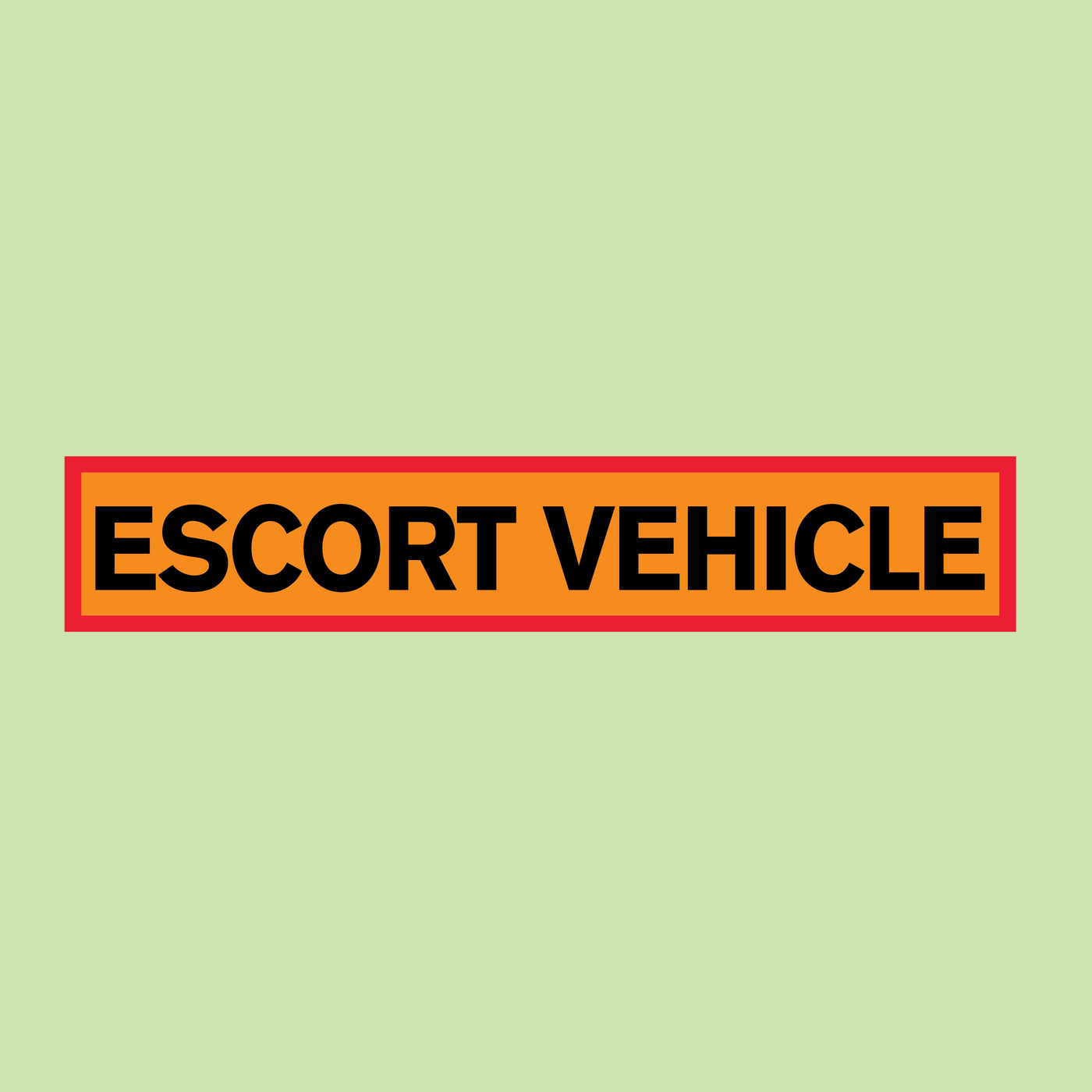 Escort Vehicle Marker Board 1260 x 225mm