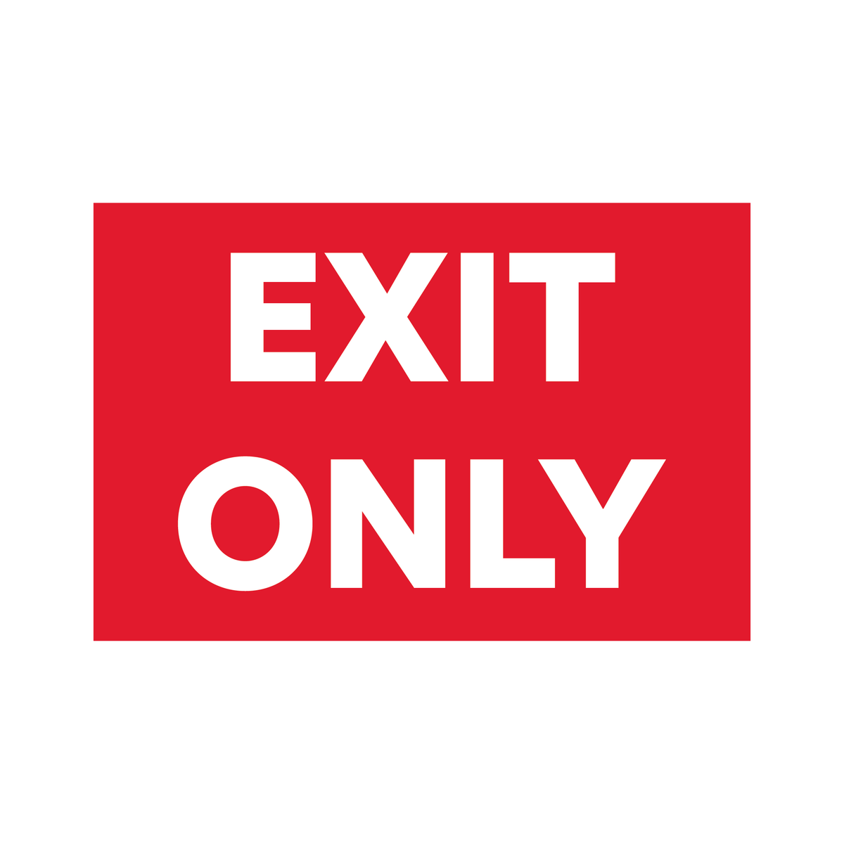 Exit Only Directional Sign