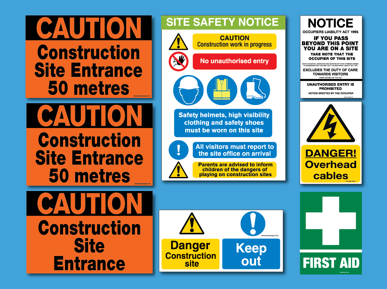 Construction Signs To Print Free Vector | Warning Safety Construction